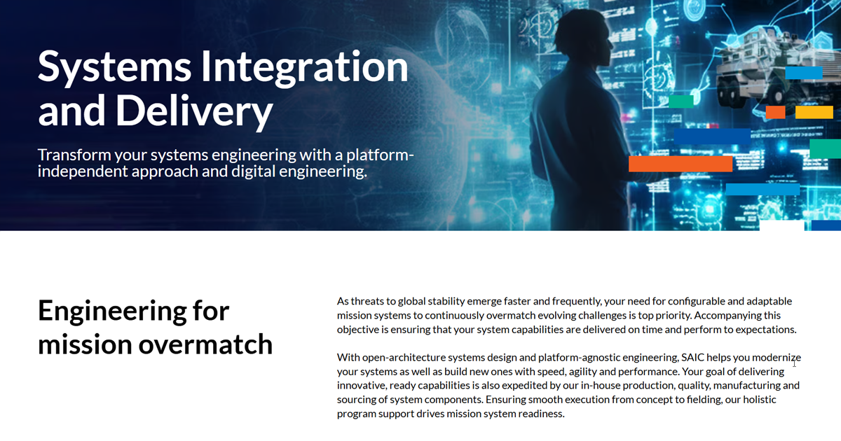 SAIC | Systems Integration and Delivery